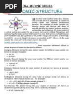 Atomic Structure Formula Sheet | PDF
