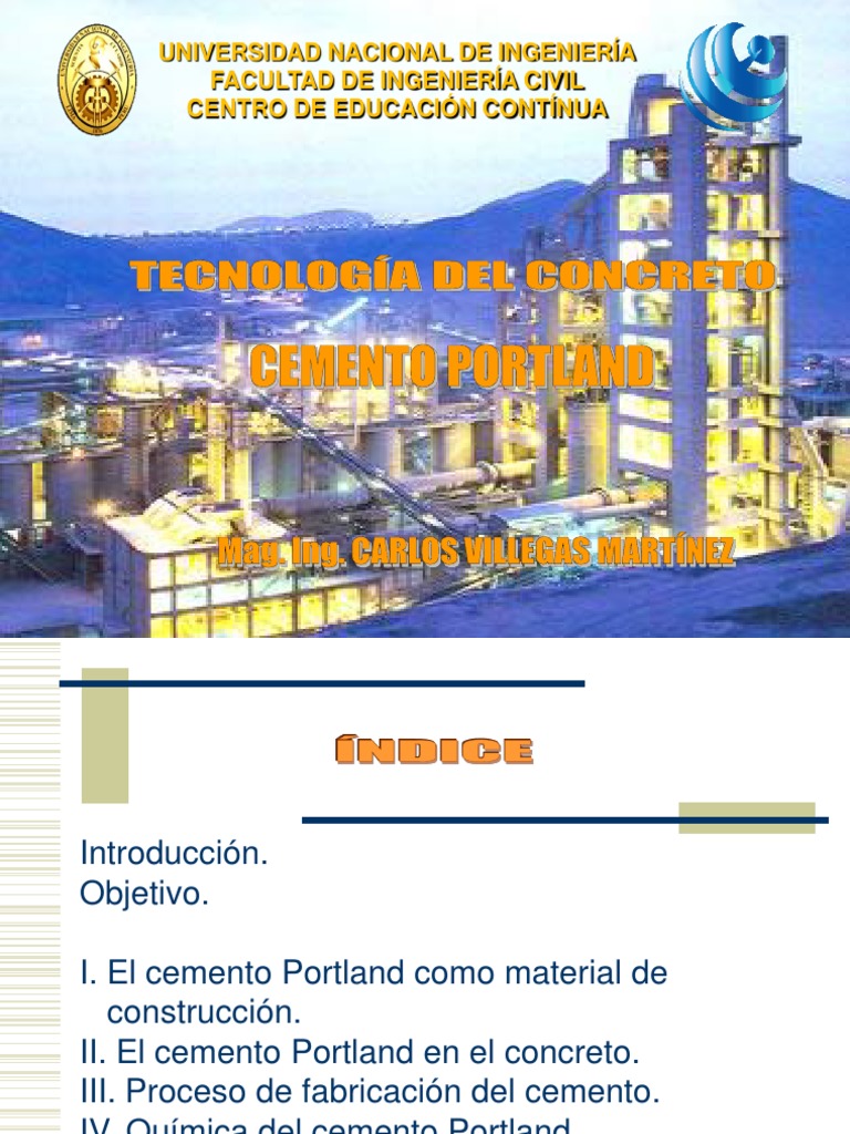 Semana 1.2 - El Cemento Portland - Tecnologia Del Concreto 21.08.2020 | Descargar gratis PDF ...