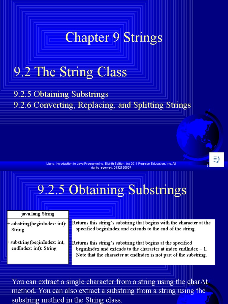 Chapter 9 Strings 9 2 The String Class 9 2 5 Obtaining Substrings 9 2 6 Converting Replacing