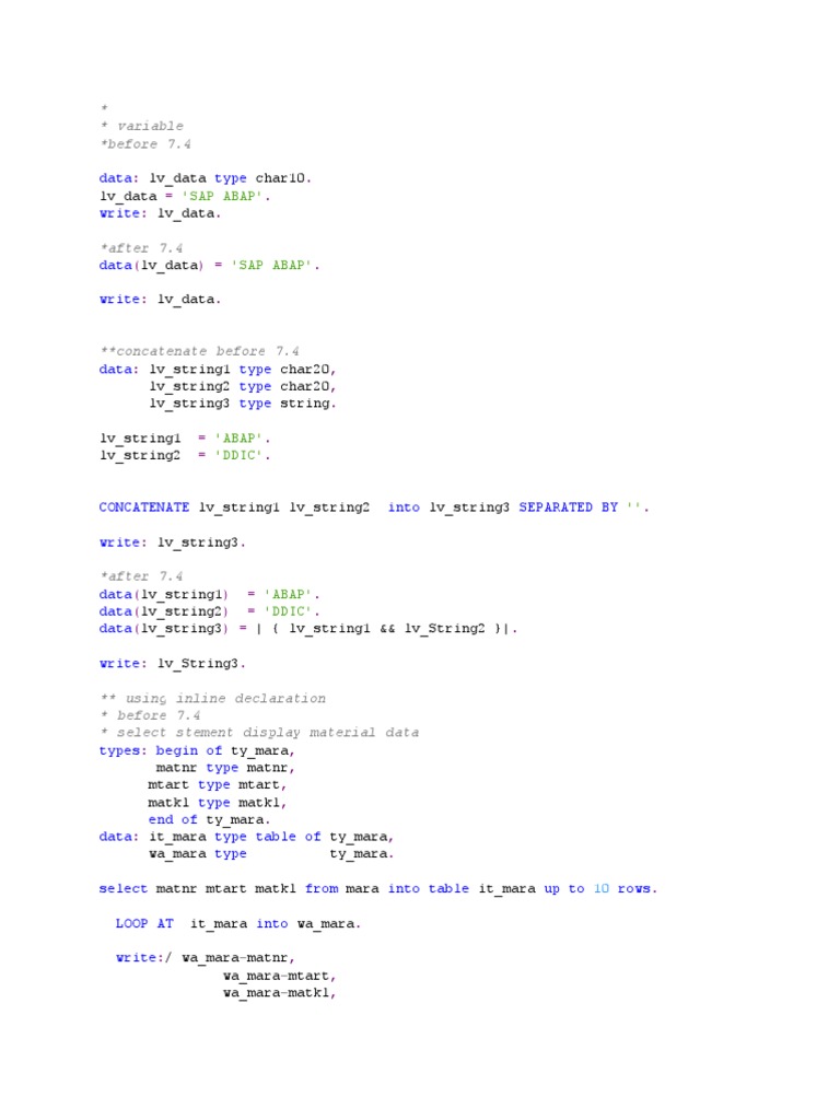 Sap Abap Data Type Write Pdf Inheritance Object Oriented Programming Computing