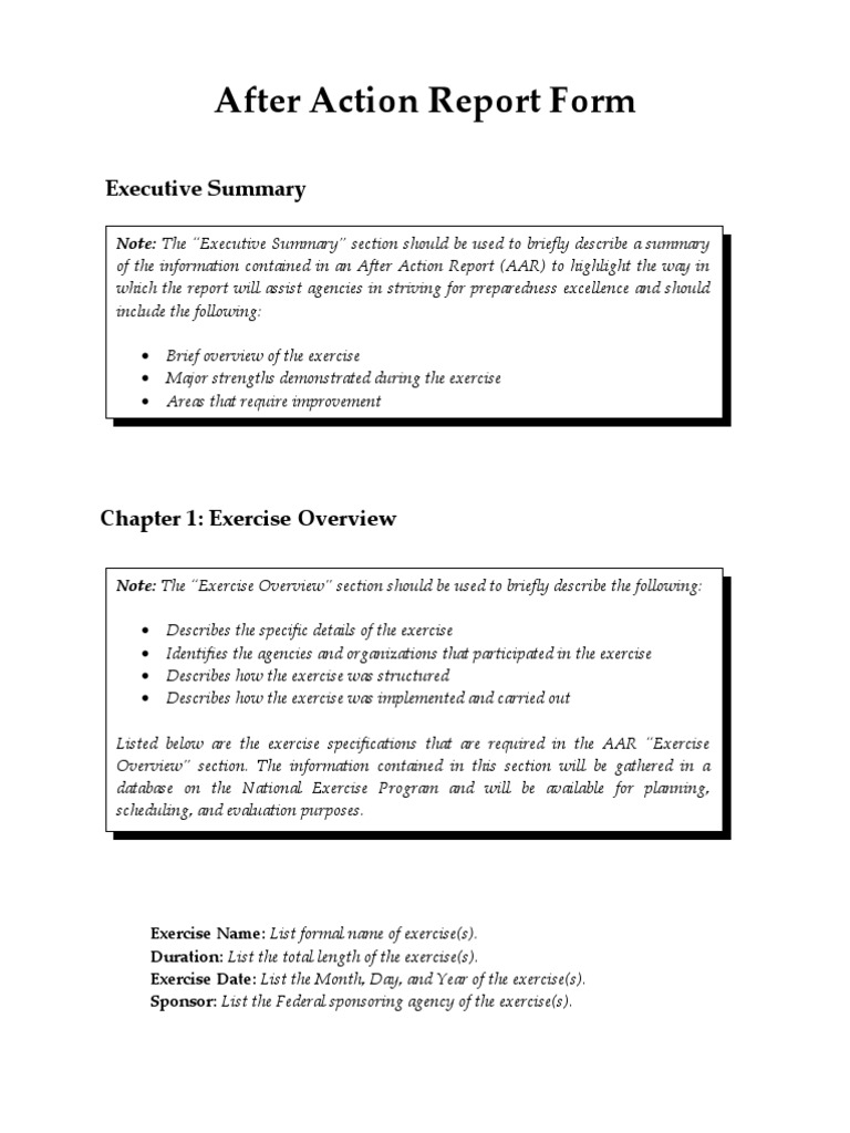 AAR Template | PDF | Emergency Management | National Security