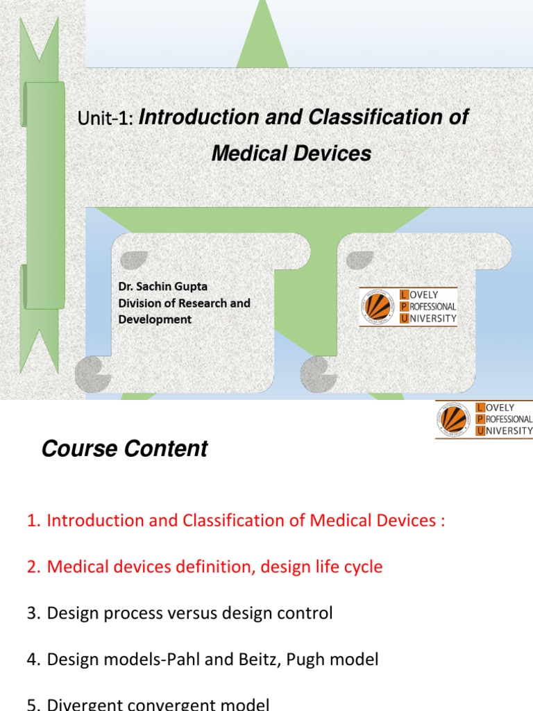 Classification and Regulation of Medical Devices: An Introduction to ...