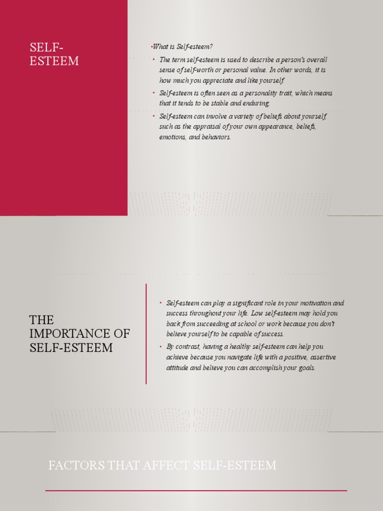 Self Esteem | PDF | Self Esteem | Psychological Theories