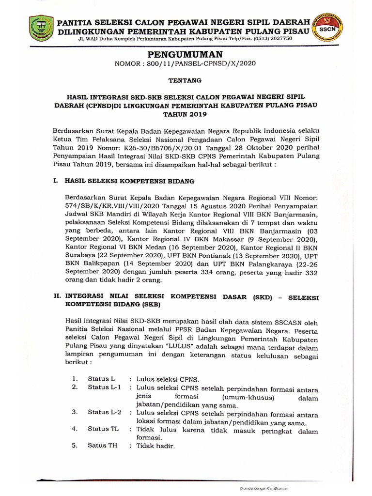 Pengumuman Integrasi Fix 2 | PDF