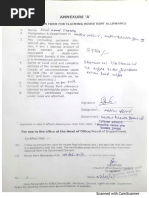 HRA Application Format for Employees | PDF