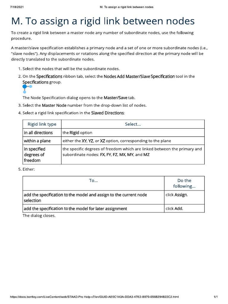 Rigid Link | PDF