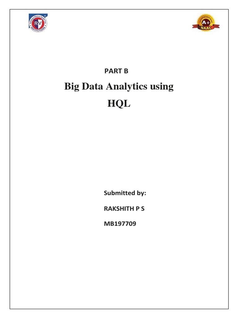 Big Data Analytics Using HQL: Part B | PDF | Finance & Money Management ...