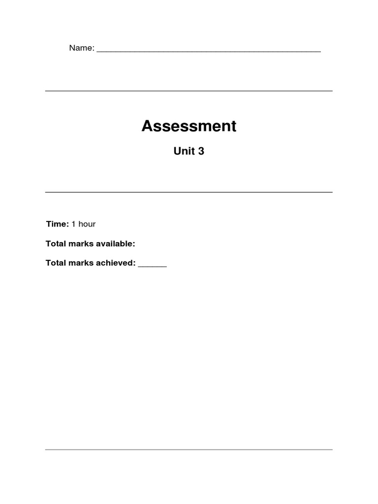 Assessment 2 Unit 3 | PDF | Gases | Chemistry