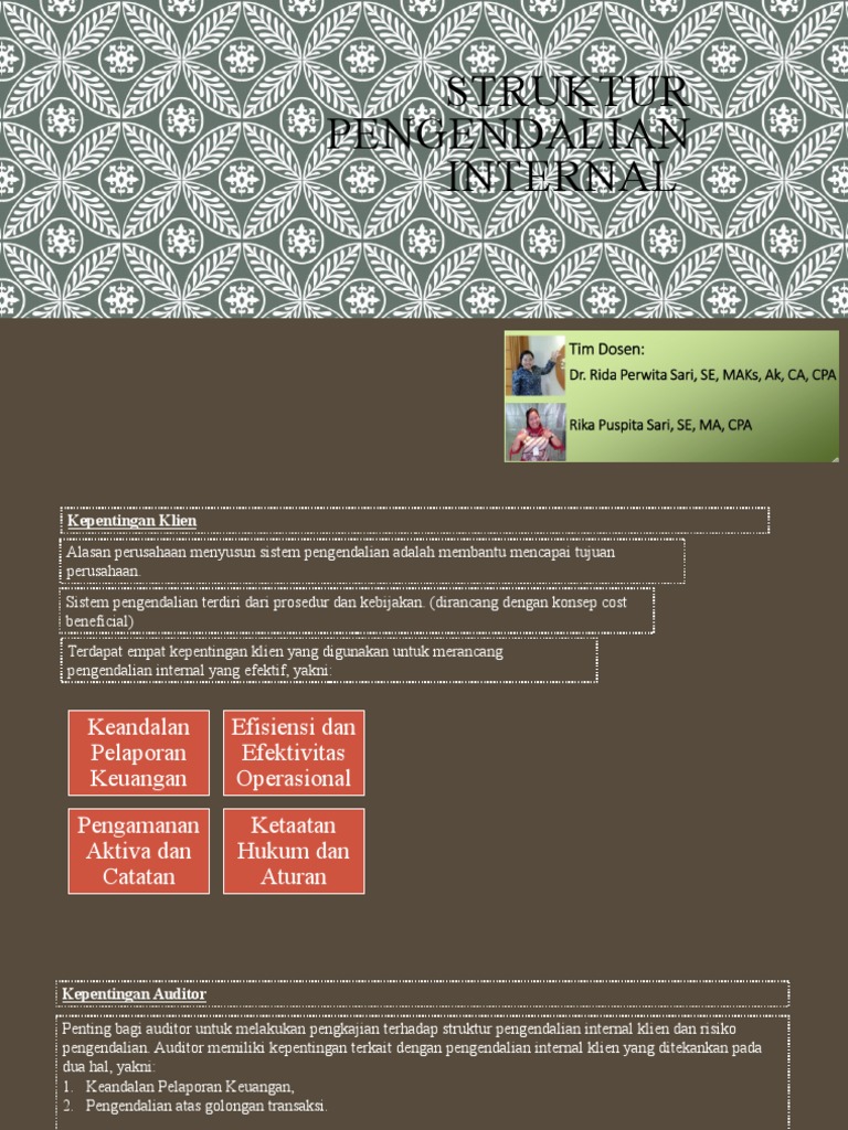 Struktur Pengendalian Internal | PDF