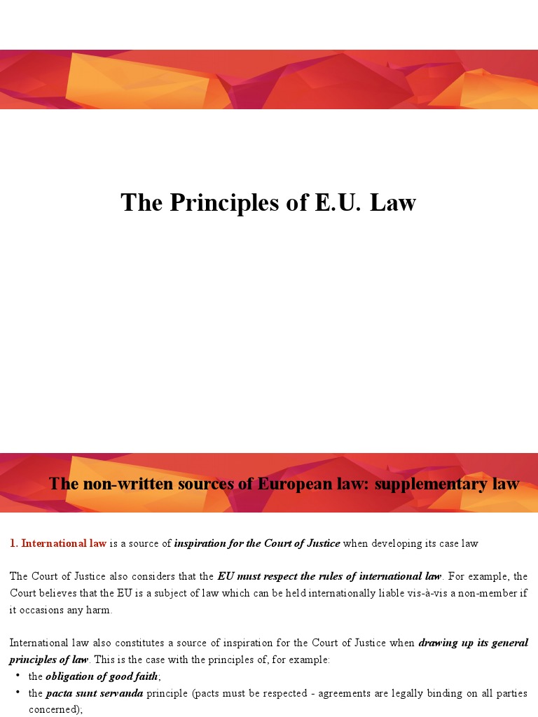 Principles of EU Law | PDF | European Union | European Union Law