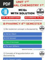 BIOPHARMACEUTICS MCQs | PDF | Pharmacokinetics | Chemistry