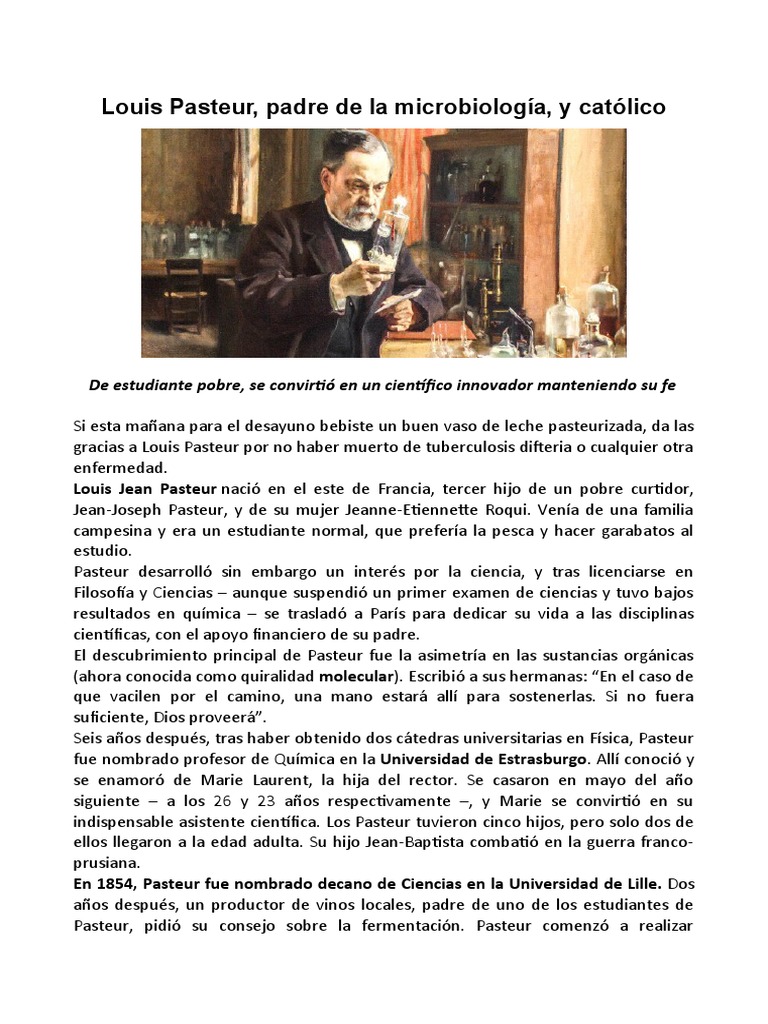 Louis Pasteur | PDF | Luis Pasteur | Biología