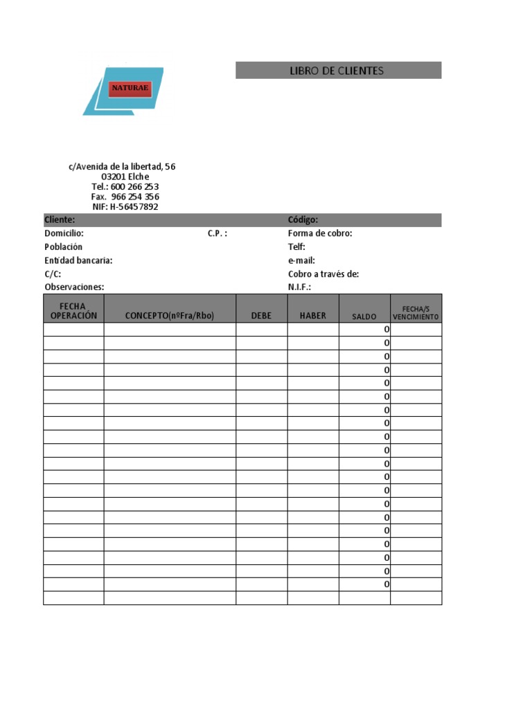 Libro de Clientes | PDF