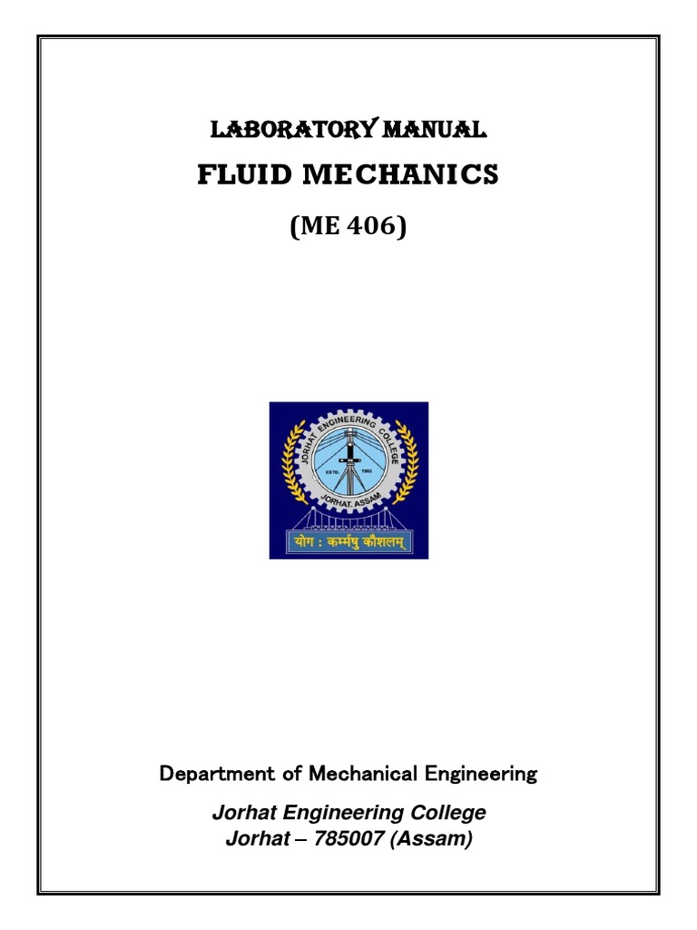 Fluid Mechanics: Laboratory Manual | PDF | Reynolds Number | Fluid Dynamics
