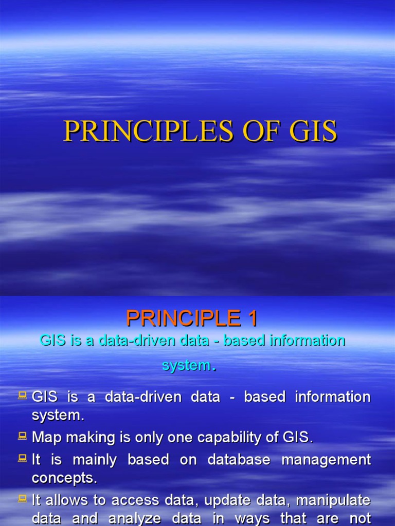 Principles of Gis | PDF | Geographic Information System | Databases