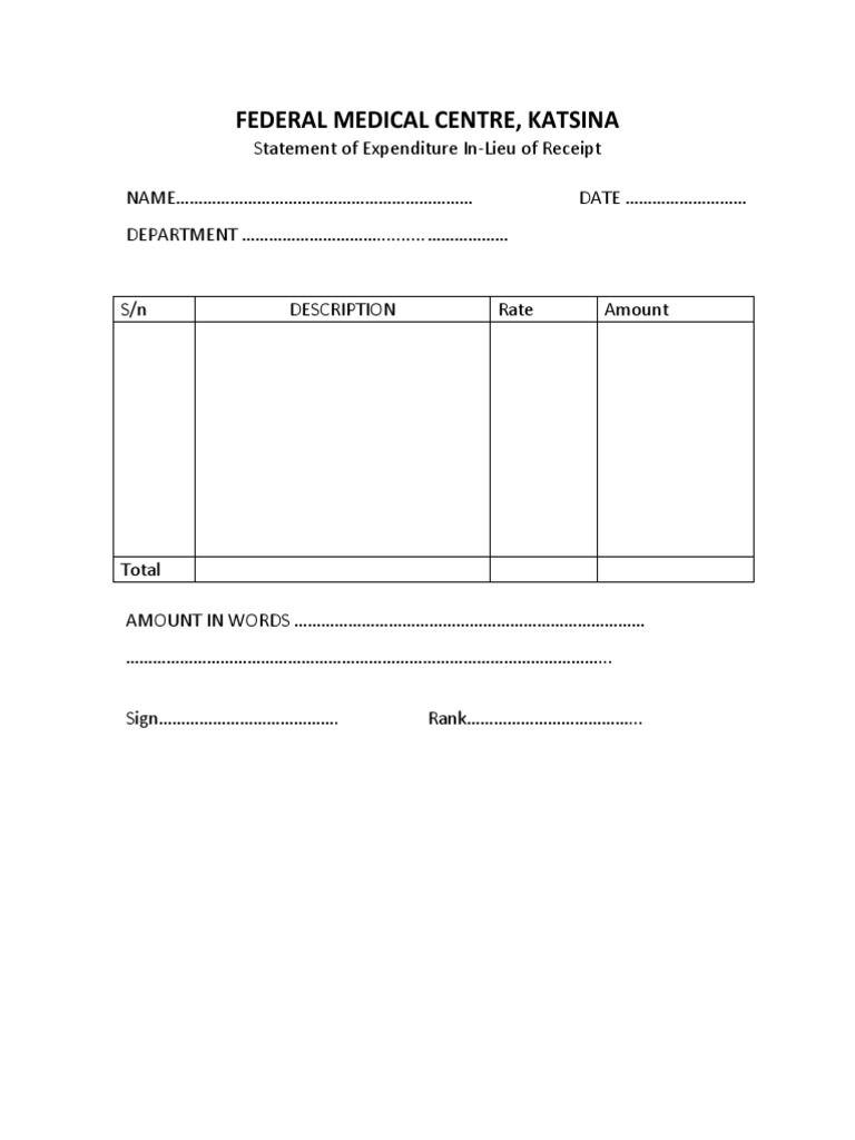 Expenditure Statement for FMC Katsina | PDF | Business | Finance ...