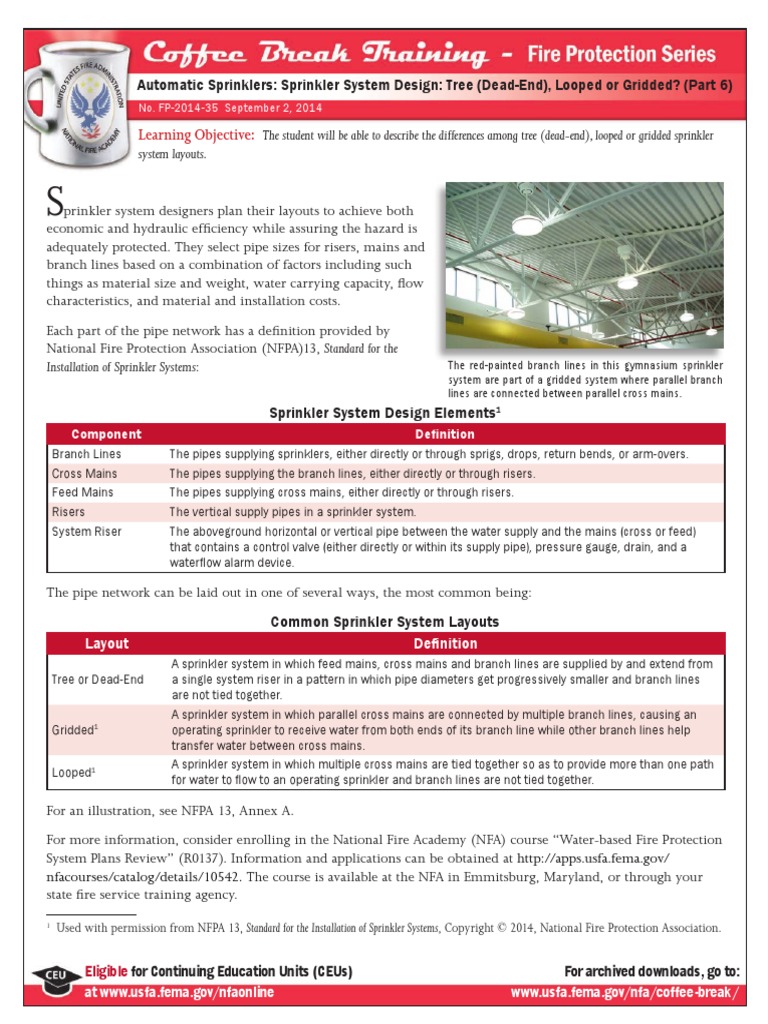 Cross Mains & Tree | PDF | Fire Sprinkler System | Hydraulic Engineering