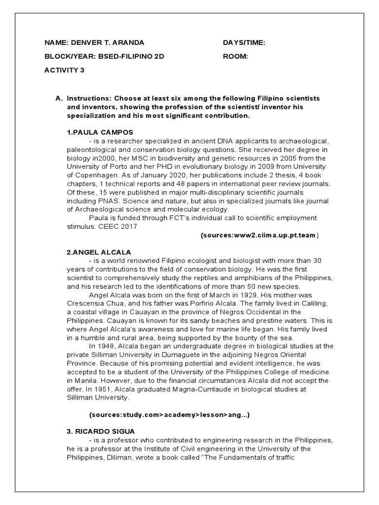 STS Activity 3 | PDF | Science