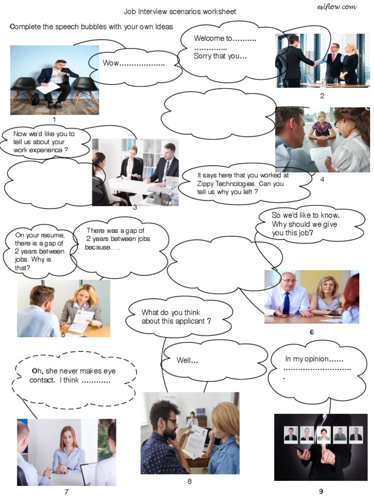 Job Interview Scenarios Listening Speaking 2021 | PDF | Job Interview
