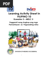 Pagsasaling Wika-Worksheets | PDF