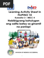 LS1 Fil. - Worksheets-Salitang Maylapi | PDF