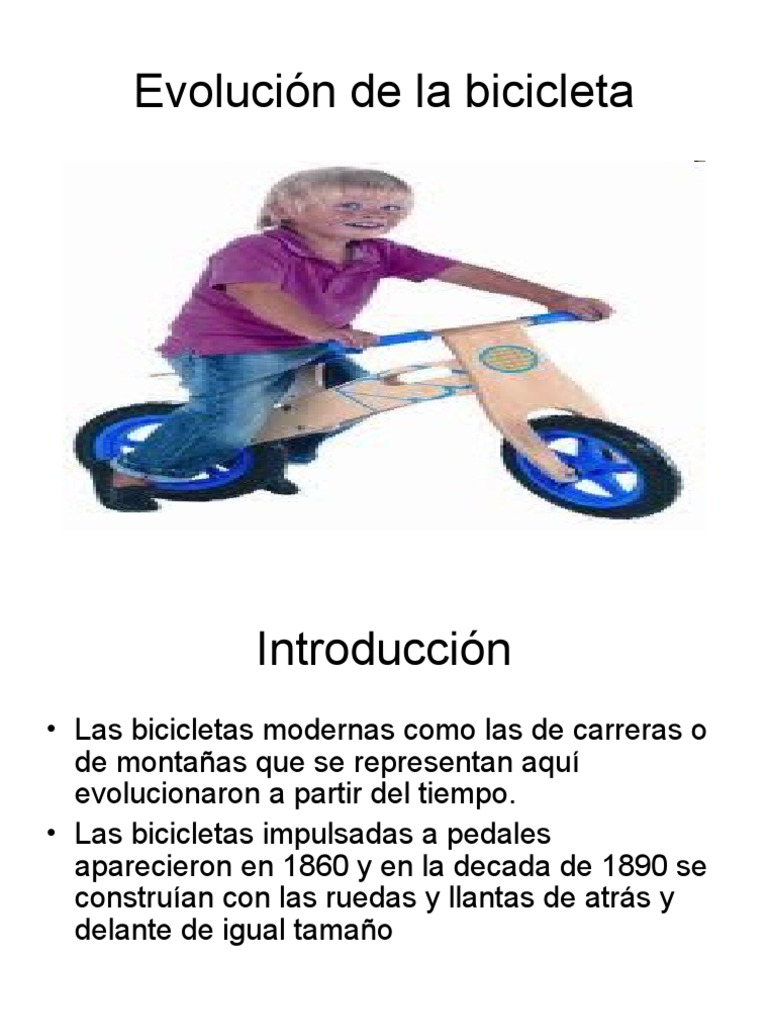 Evolución de La Bicicleta 6° Básico | PDF | Tecnología de vehículos ...