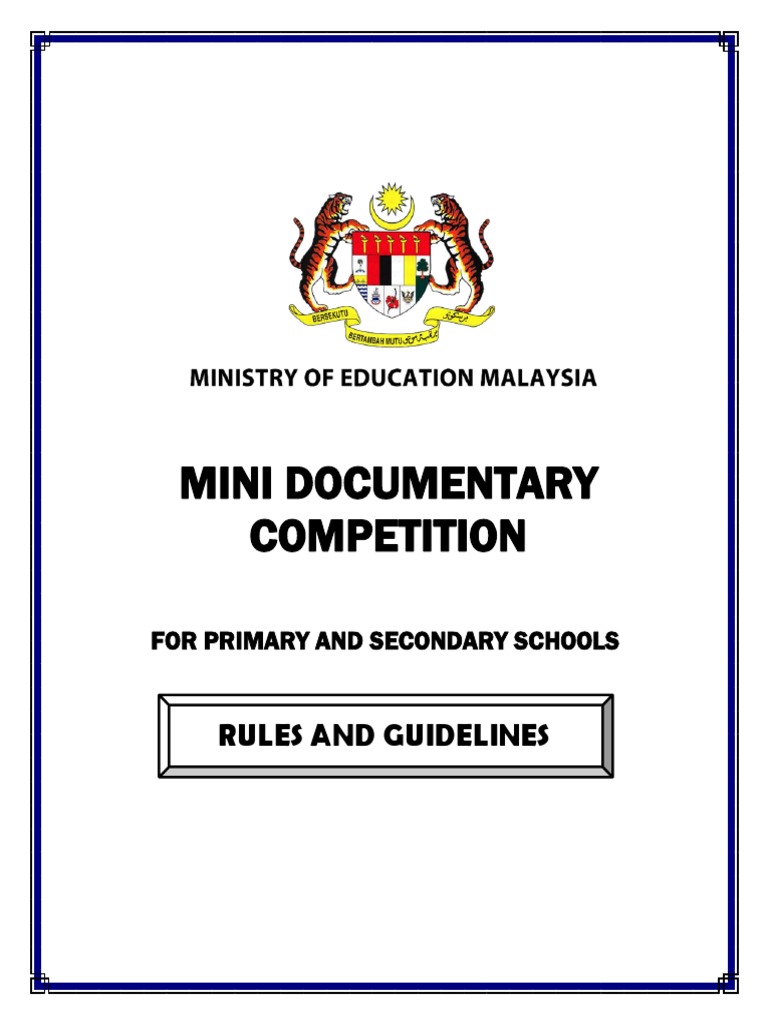 Mini Documentary Competition: Rules and Guidelines | PDF | Video ...