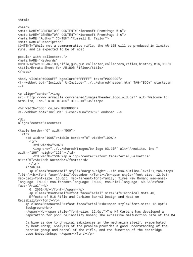 Effects of Heat and Barrel Design On M16 Functioning - Tnote48 | PDF ...