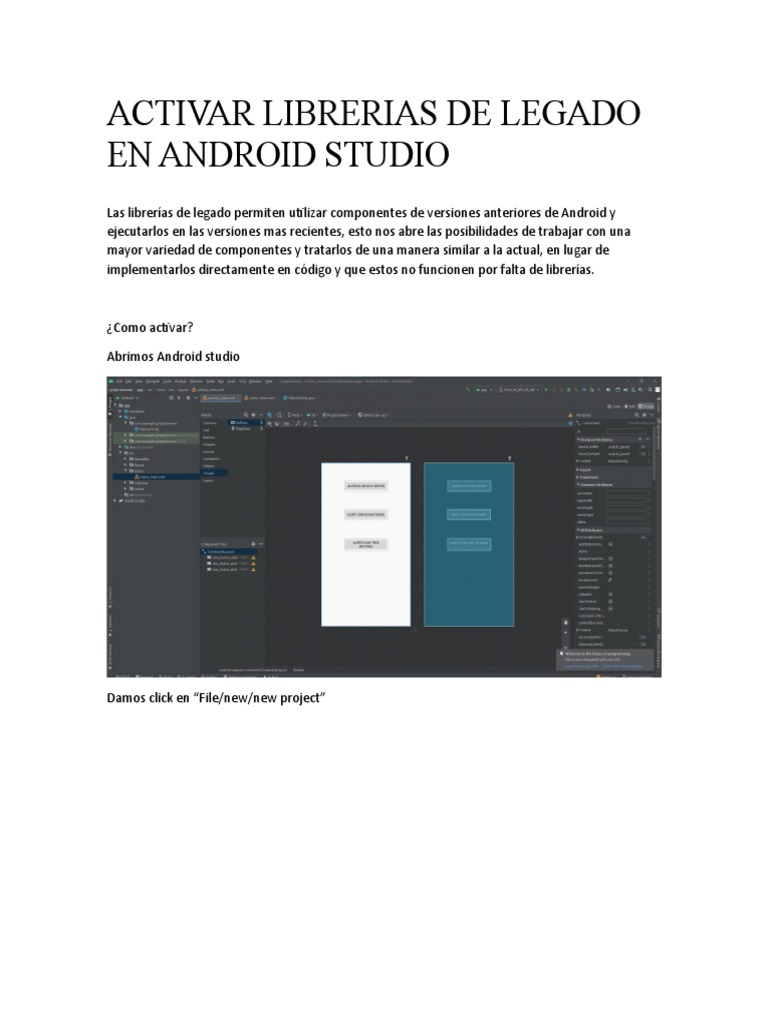 Activar Librerias de Legado en Android Studio | PDF