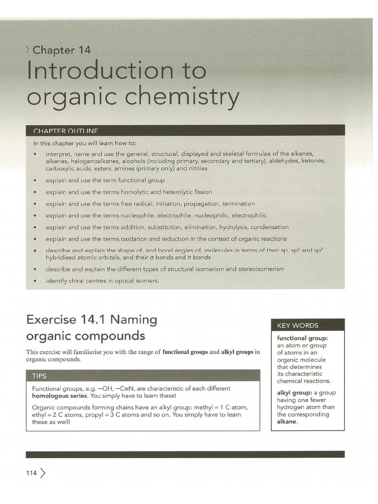 CHAPTER 14 Introduction To Organic Chemistry | PDF