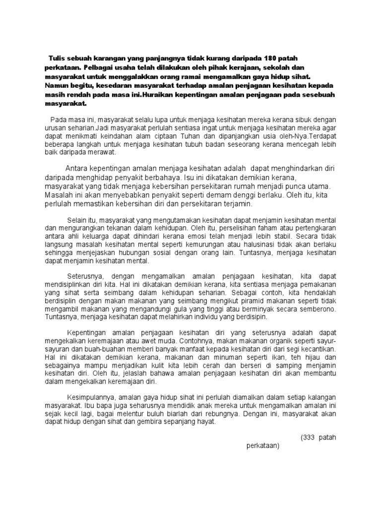 Karangan BM PDPR | PDF | Pengembangan Diri | Kesehatan Holistik