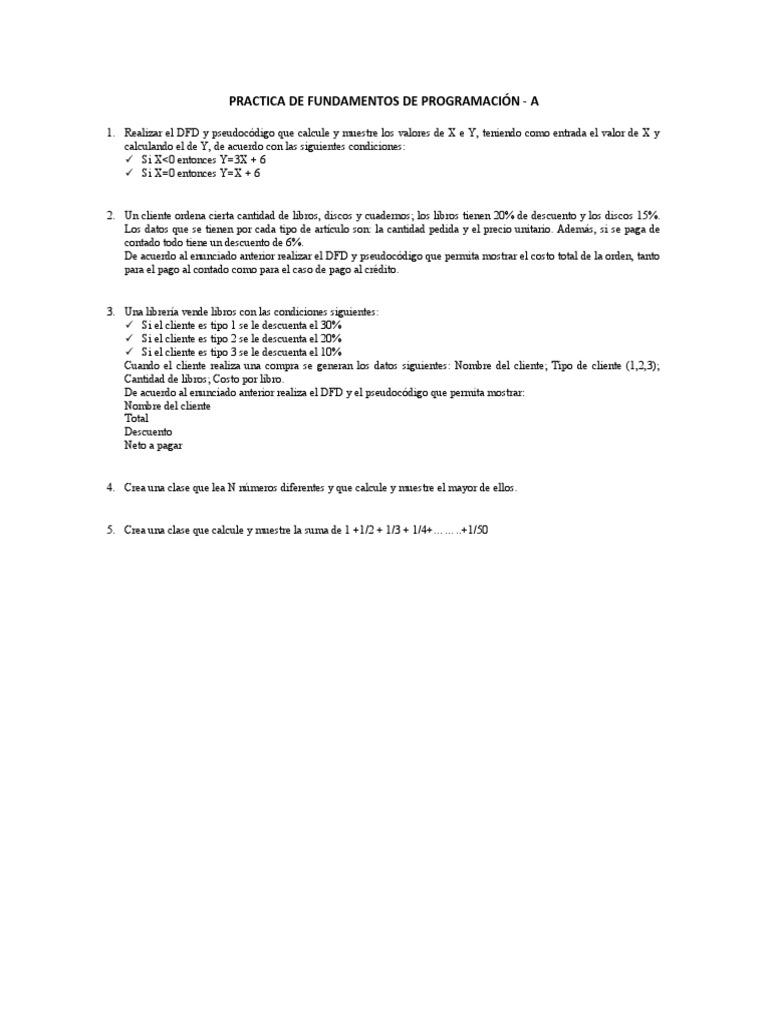 Practica de Programación A 120721 | PDF