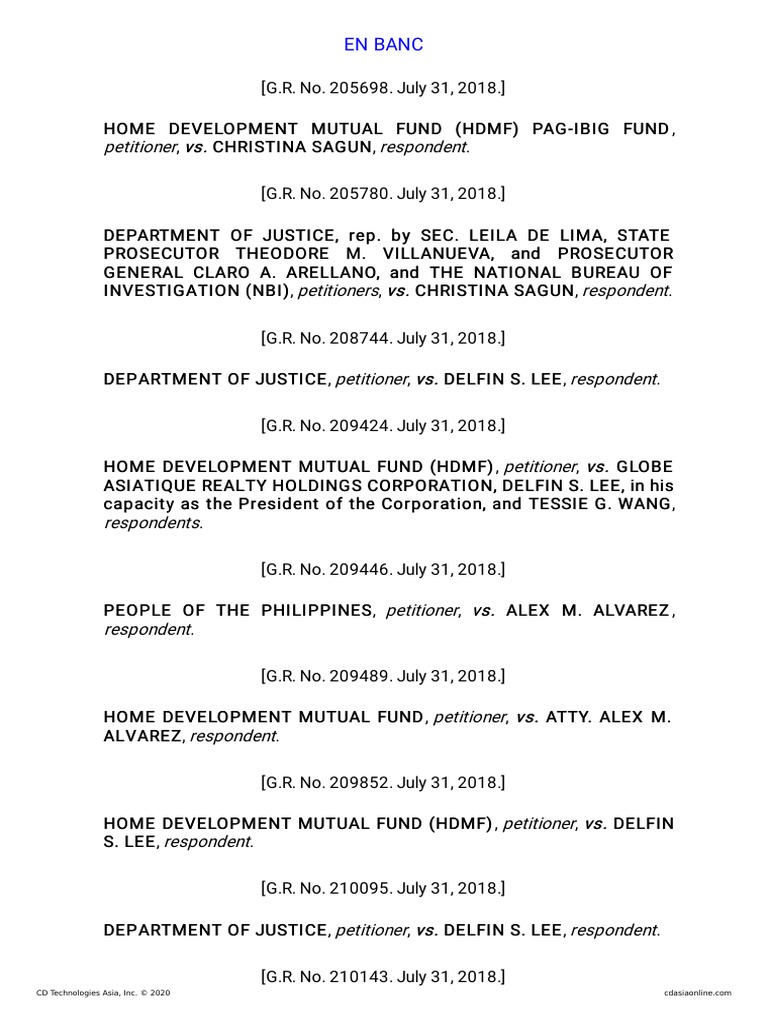 215909-2018-Home Development Mutual Fund Pag-Ibig Fund V. | PDF ...
