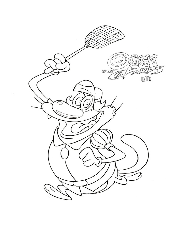 Coloring For Kids Oggy and The Cockroaches 6462 | PDF
