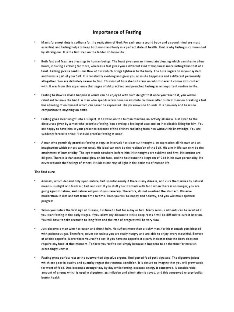 Importance of Fasting: The Fast Cure | Download Free PDF | Fasting | Juice