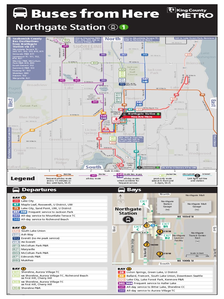 King County Metro - Northgate Station Map | PDF | Bus Transport | Transport