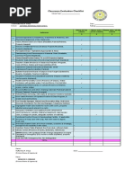 Classroom Cleanliness Evaluation Form | PDF