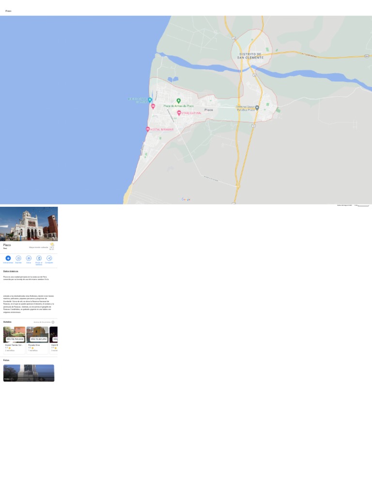 Pisco - Google Maps | PDF
