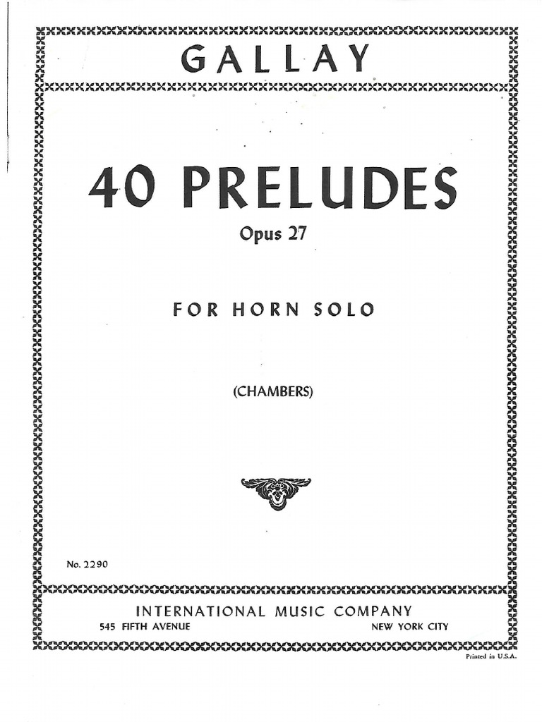 Gallay - 40 Preludes For Horn Solo | PDF