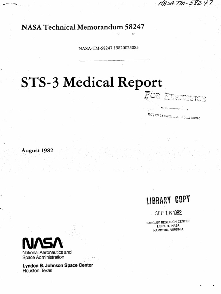 STS-3 Medical Report | PDF | Nature