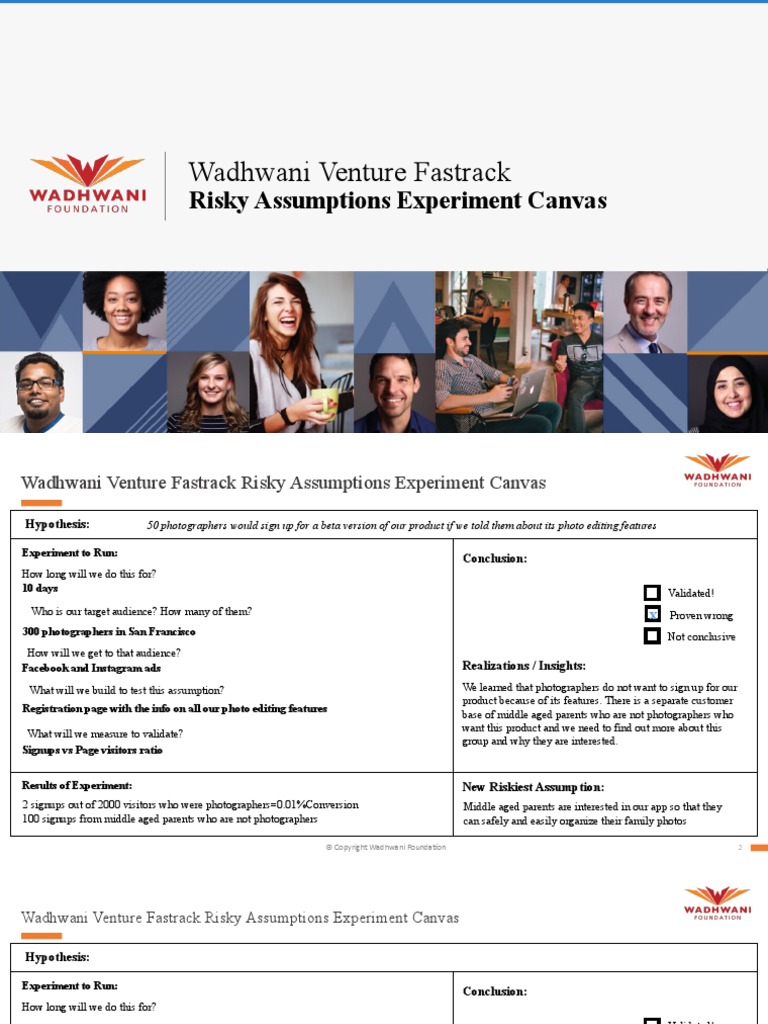 WVFT Risky Assumptions Experiment Canvas 1620790233086 | PDF ...