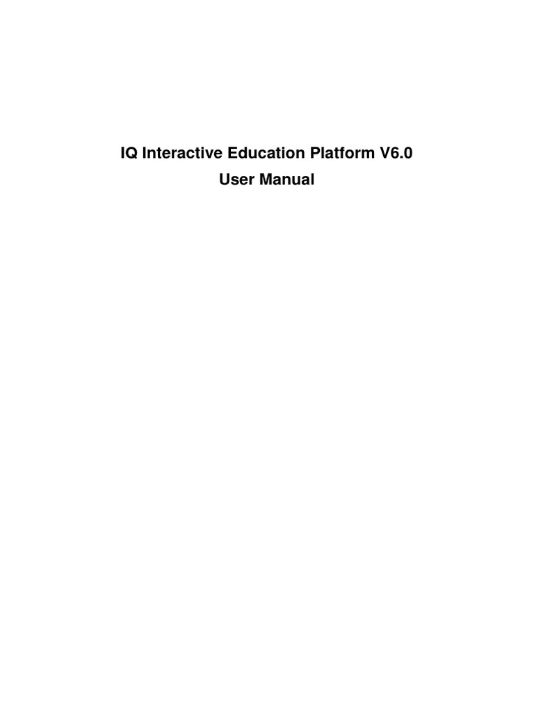 IQ Interactive Education Platform Guide | PDF | Icon (Computing ...