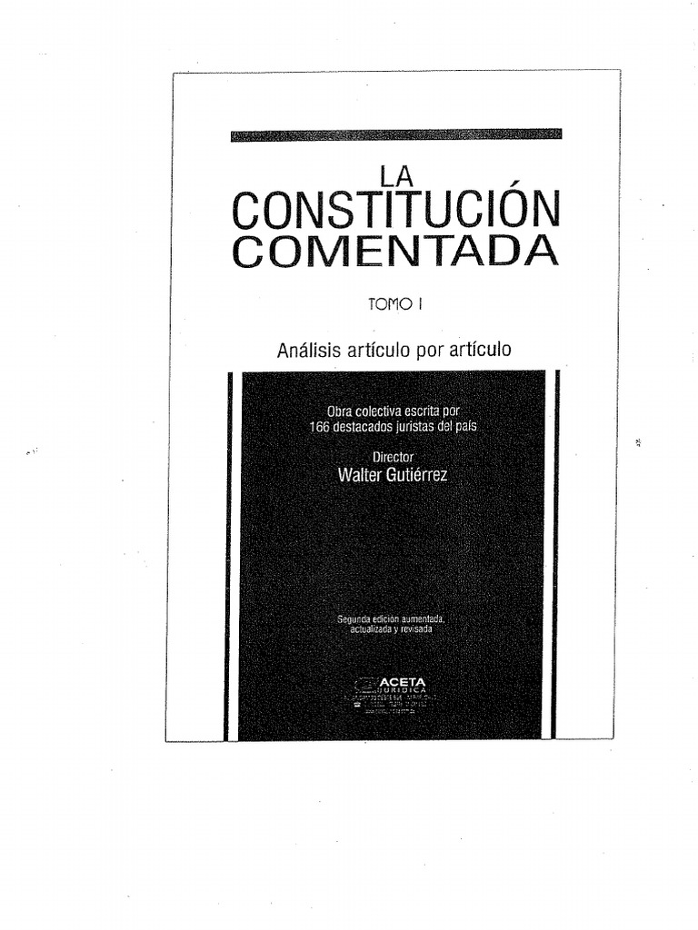 La Constitucion Comentada I - 1 | PDF