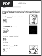 English Year 1 Paper 1 | PDF