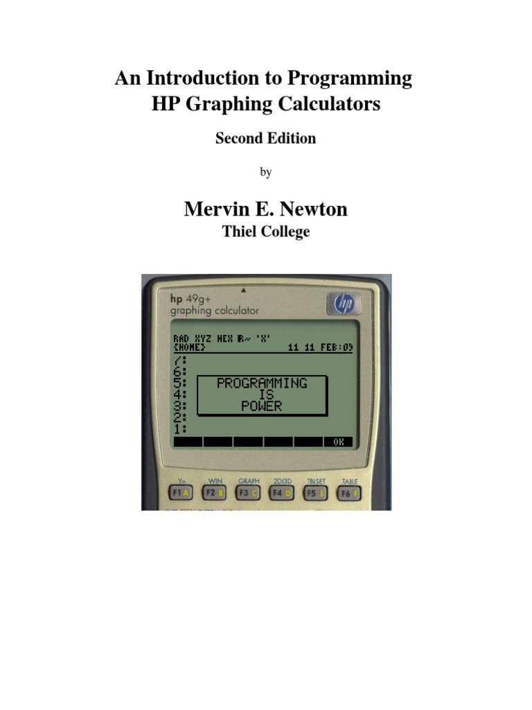 An Introduction To Programming Hp Graphing Calculators – KYPB