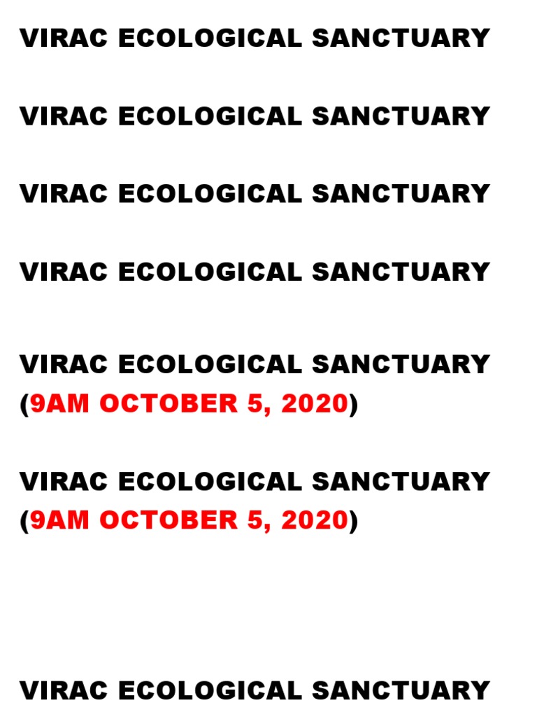 Virac Ecological Sanctuary Overview | PDF | Technology & Engineering