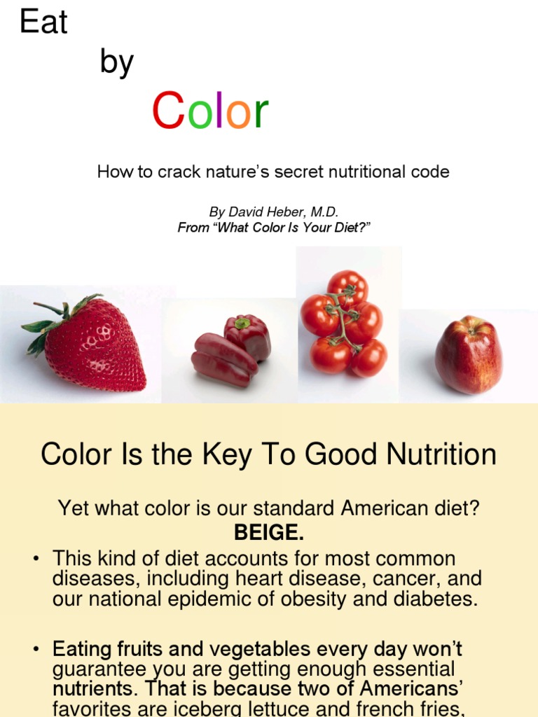 Eat by Color by DR David Heber | PDF | Vegetables | Diet & Nutrition