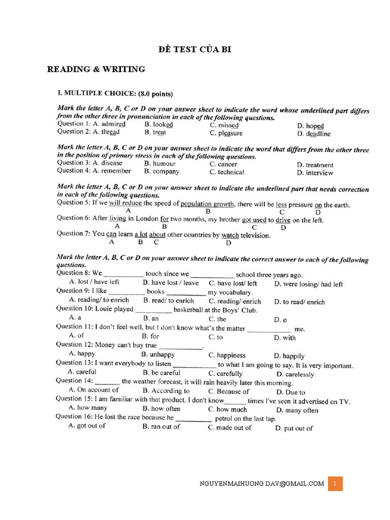 Comprehensive document providing answers and explanations for an ...