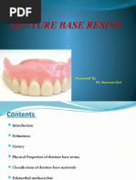 Denture Base Resins | PDF | Polymerization | Polymers