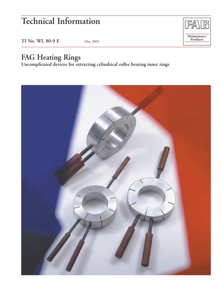 Technical Information: FAG Heating Rings | PDF | Bearing (Mechanical ...